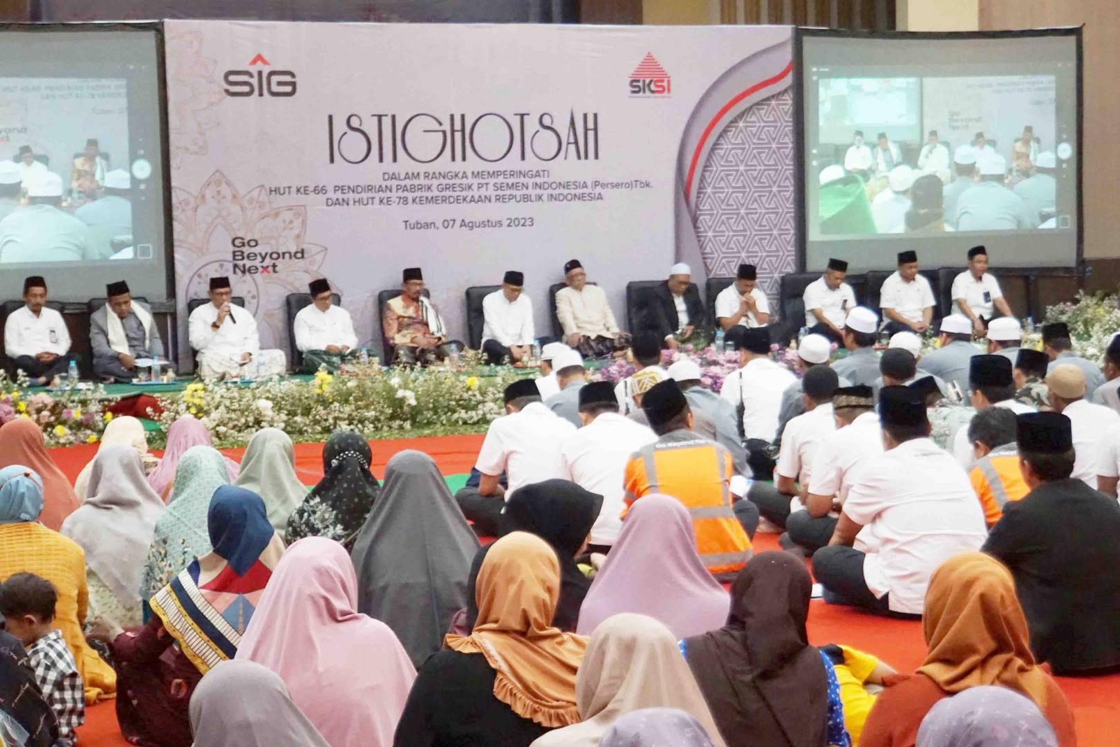 Lahirnya Pabrik Semen Gresik, SKSI Istighotsah dan Santunan